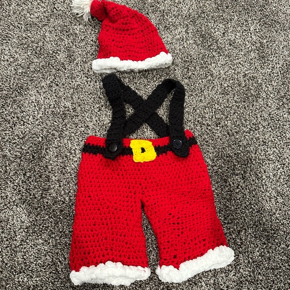 One Pieces | Handmade Crocheted Baby Santa Suspenders | Poshmark